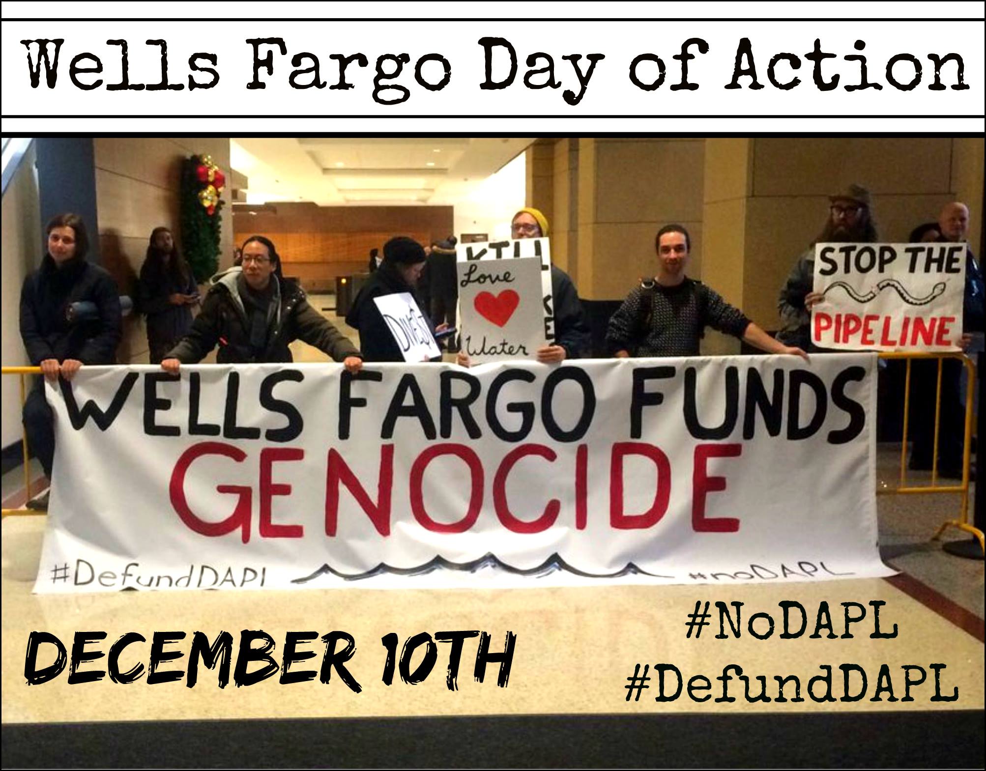 Defund DAPL: Dual Protest at Chase/Wells Fargo - Action Network