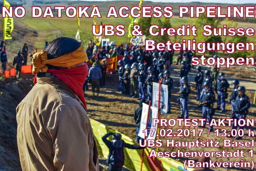 Defund DAPL Protest at UBS Bank Headquarters in Switzerland - Action ...