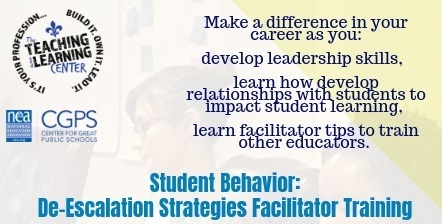 Student Behavior: De-Escalation Strategies--Facilitator Training ...