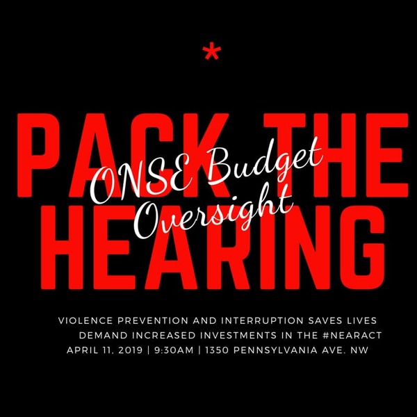 Pack the Hearing ONSE Budget Oversight Hearing - Action Network