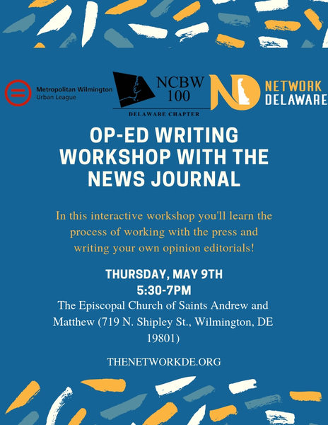 Op-Ed Writing Workshop with the News Journal - Action Network