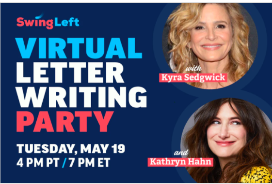 Swing Left's Virtual Letter Writing with Kyra Sedgwick and Kathryn Hahn ...