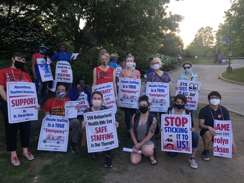 Karaoke on the Picket Line - DSA Solidarity with St. Vincent Nurses ...