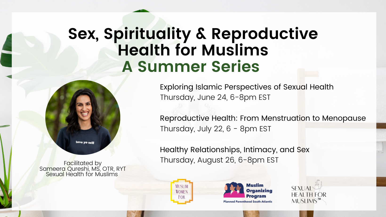 Sex Spirituality And Reproductive Health For Muslims A Summer Series