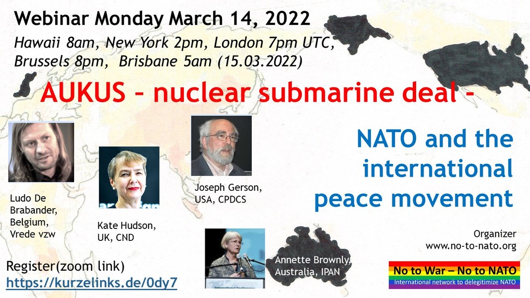 [Online] AUKUS Nuclear Submarine Deal - NATO and the Intl Peace Movement