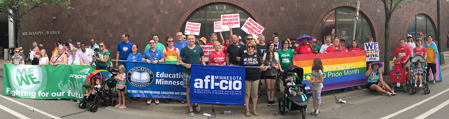 MN AFL-CIO at the Twin Cities LGBTQ+ Pride March