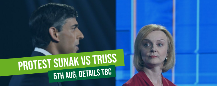 Protest Sunak Vs Truss