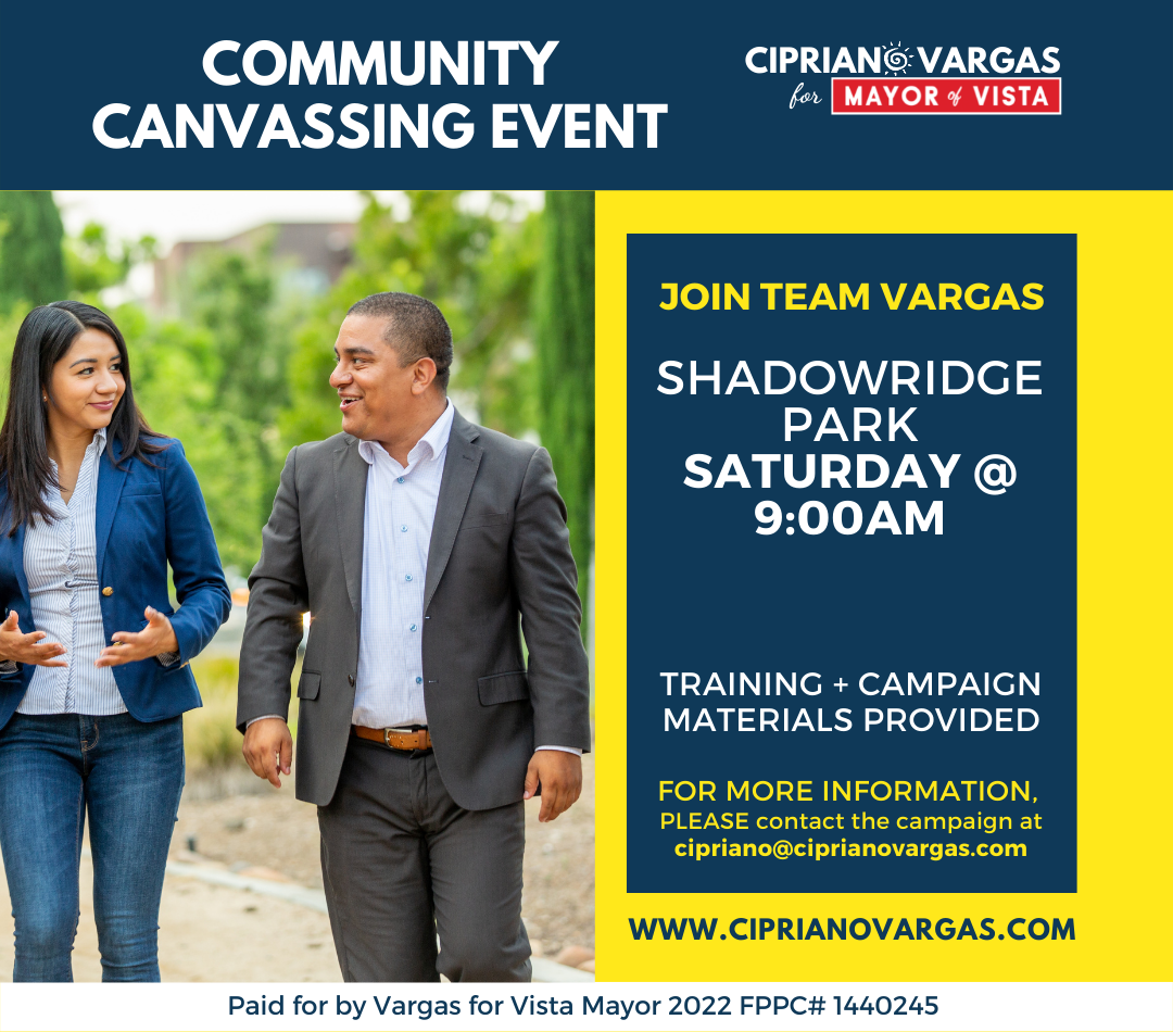 Community Canvass- Cipriano Vargas for Vista Mayor - Action Network