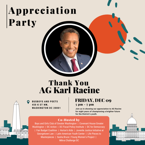 Youth Justice Appreciation Party for Attorney General Karl Racine ...