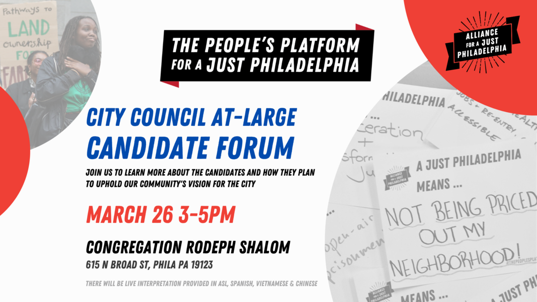 The People's Forum - A City Council At-Large Candidate Forum - Action ...