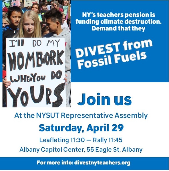 Divest NYSTRS Rally at NYSUT - Action Network