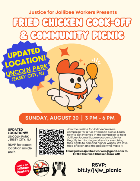 Justice for Jollibee Workers Fried Chicken Cook Off & Community Picnic ...