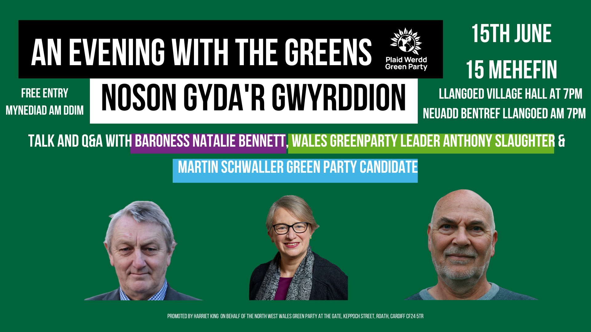 An Evening With The Greens // Noson Gyda'r Gwyrddion - Baroness Natalie ...