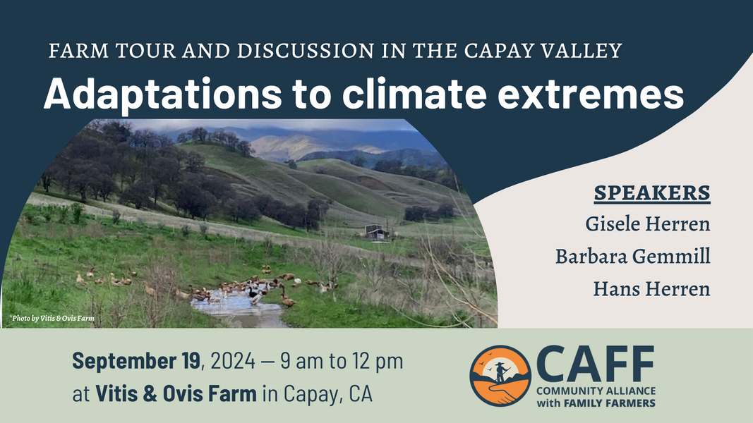 Vitis and Ovis Farm Tour and Discussion: Adaptations to Climate ...