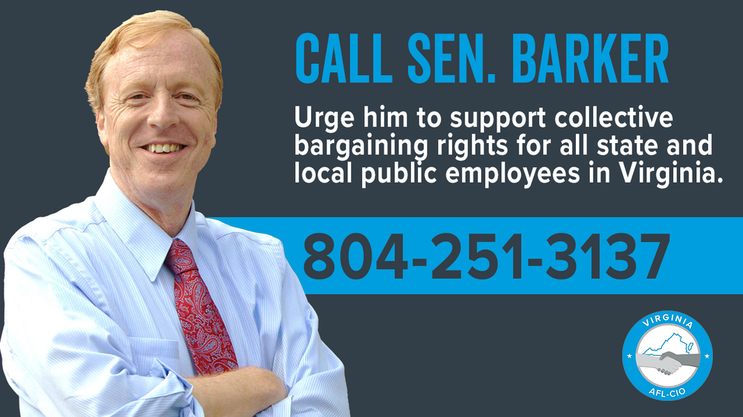 CALL NOW: Ask Sen. Barker to Support Collective Bargaining