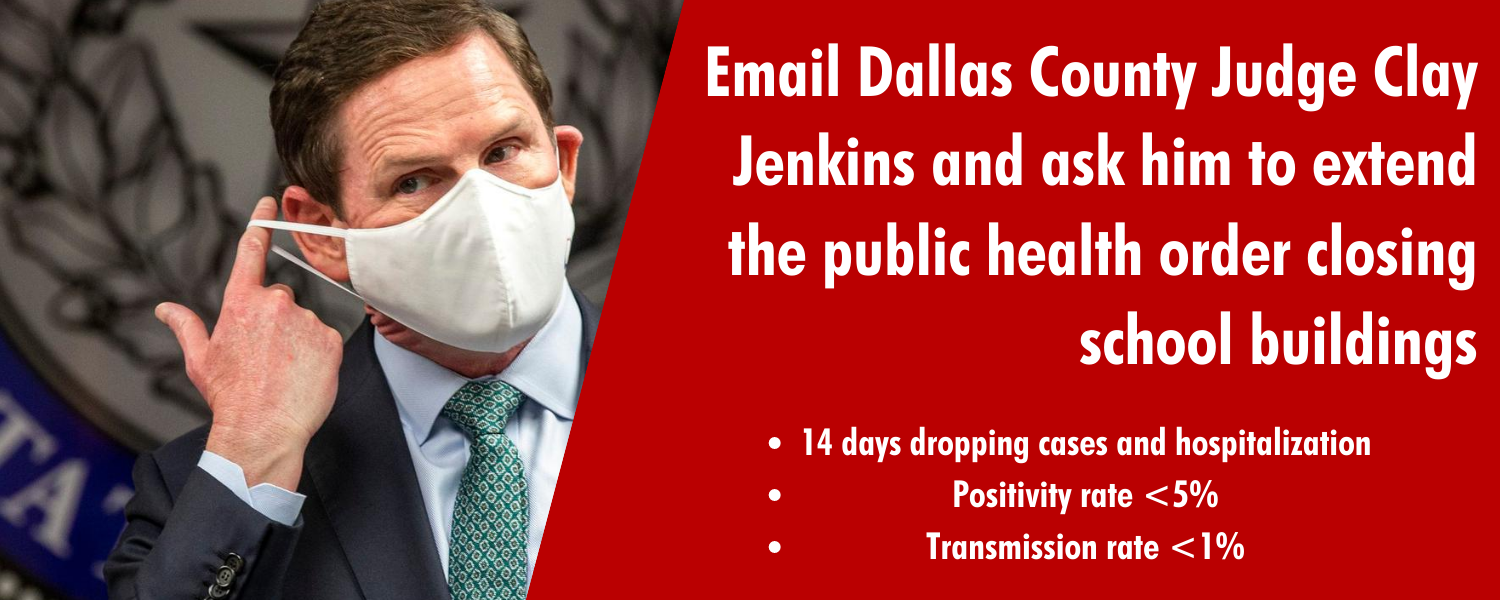 Letter to Dallas County Judge Clay Jenkins: extend the public health ...