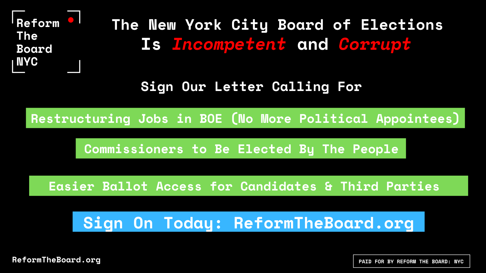 Reform the NYC Board of Elections - Action Network