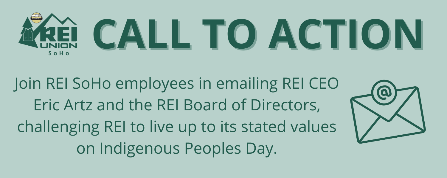 REI, Live Up To Your Values on Indigenous Peoples Day - Action Network