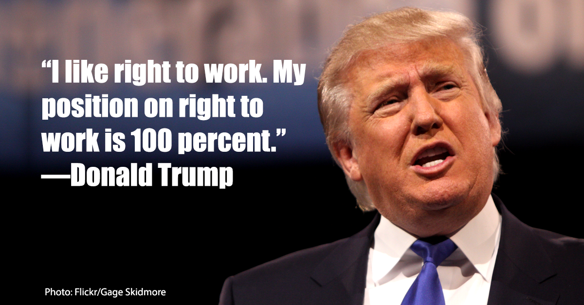 Tell Donald Trump that Right to Work Is Wrong - Action Network