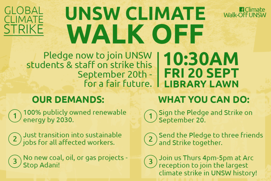 UNSW: Pledge to Strike for Climate on September 20th - Action Network
