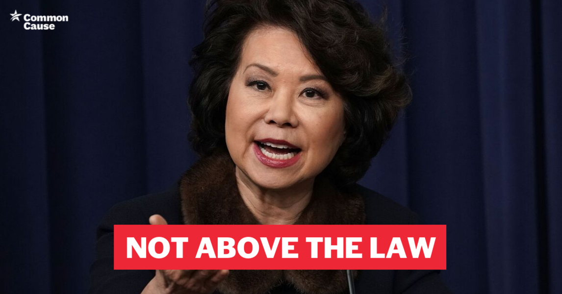 Don’t let Sec. Elaine Chao abuse her power