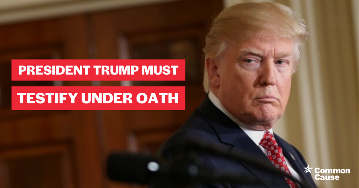 Donald Trump must testify under oath