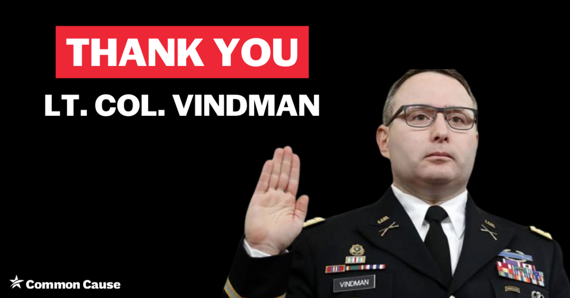 I stand with Lt. Col. Vindman