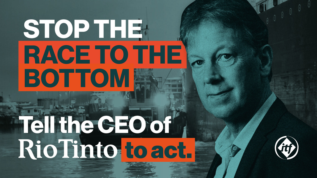 ️ SIGN: RIO TINTO MUST ACT TO PROTECT TUG WORKERS