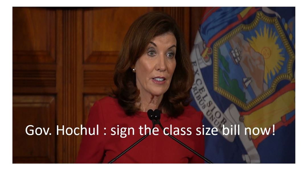 Gov. Hochul: Please sign the class size bill NOW! - Action Network