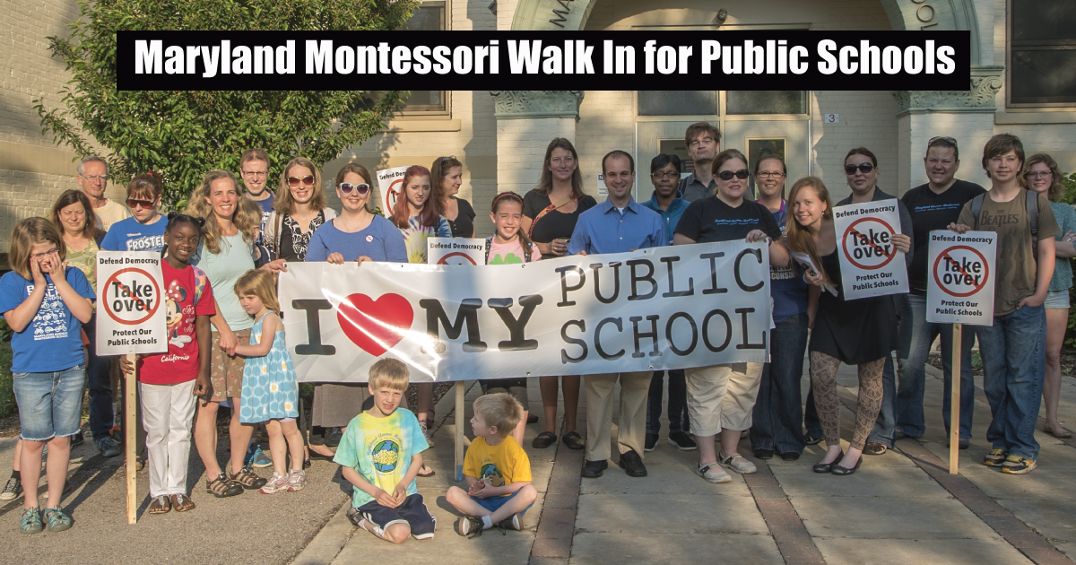 Maryland Avenue Montessori Walk In for Public Schools - Action Network