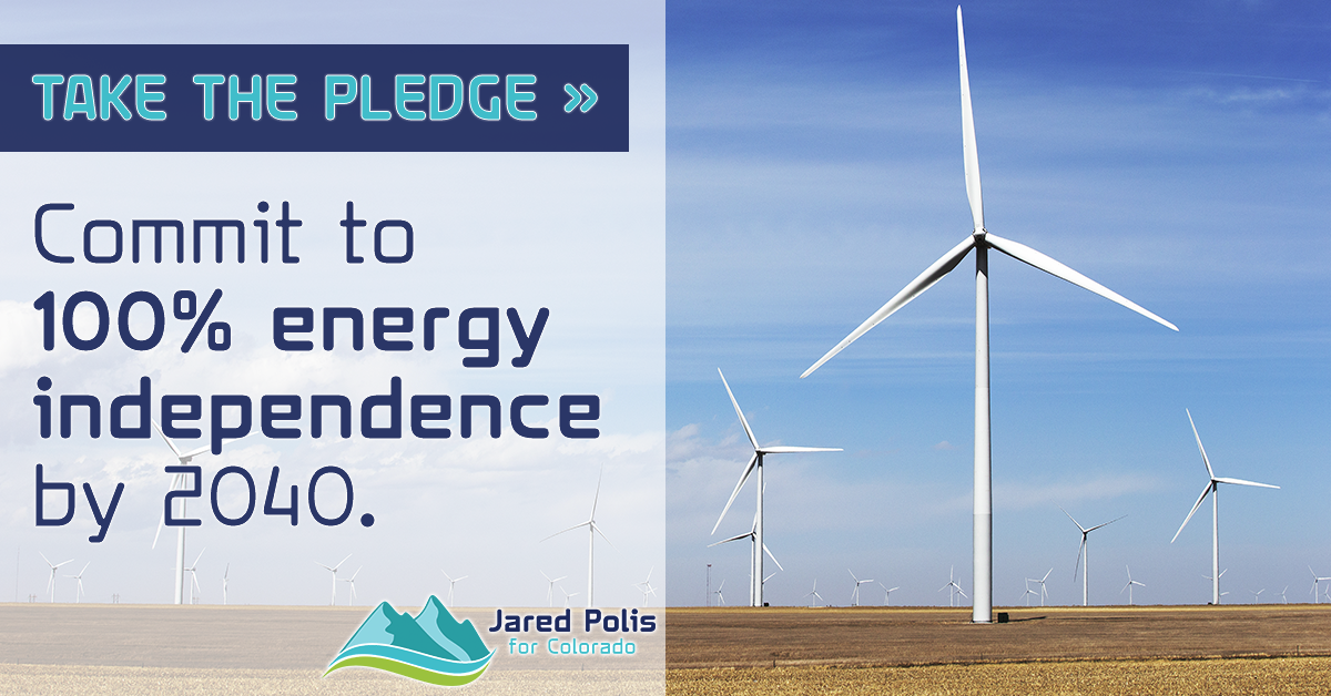 Take the pledge to commit to 100% energy independence by 2040!