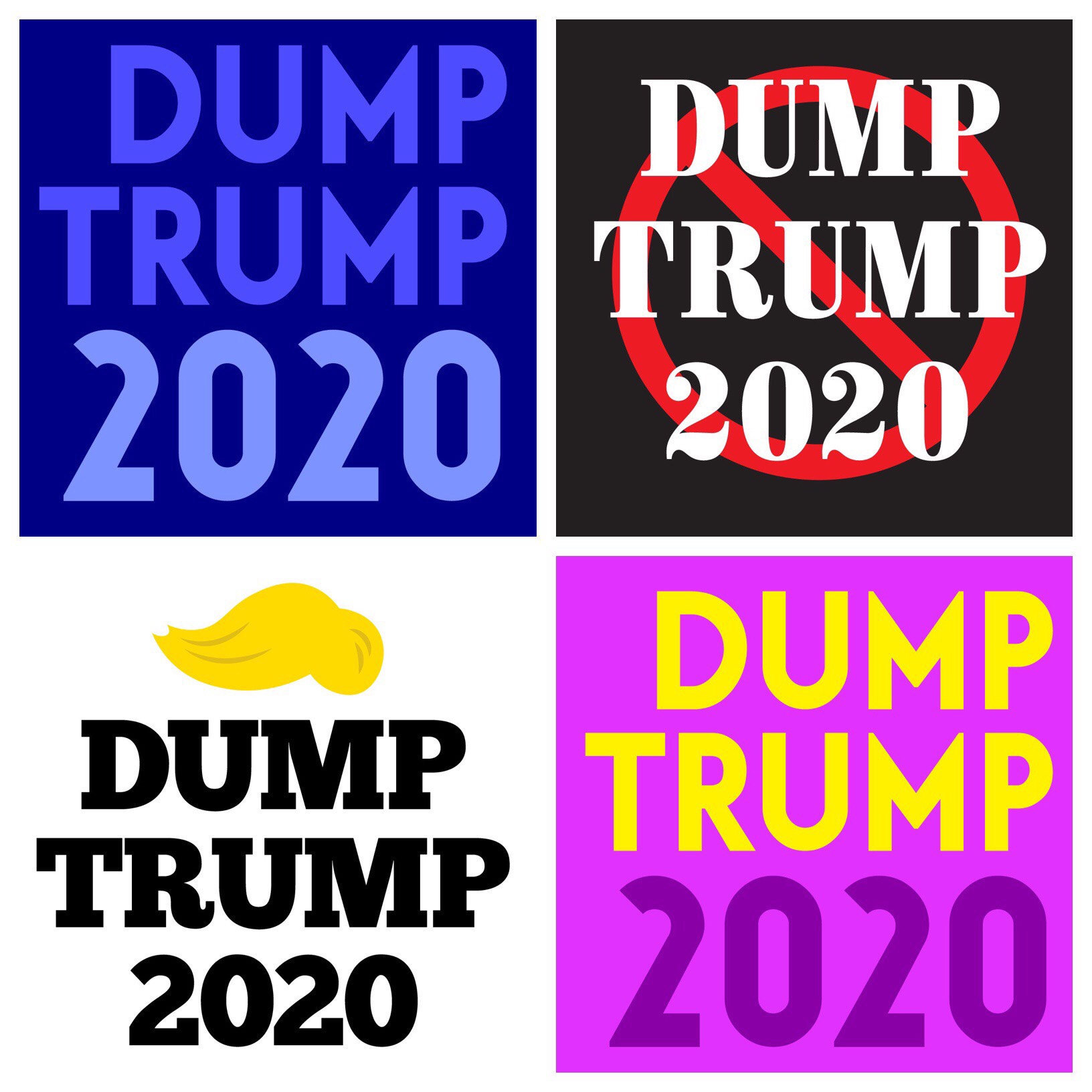 Vote for your favorite "Dump Trump 2020" Bumper Sticker!