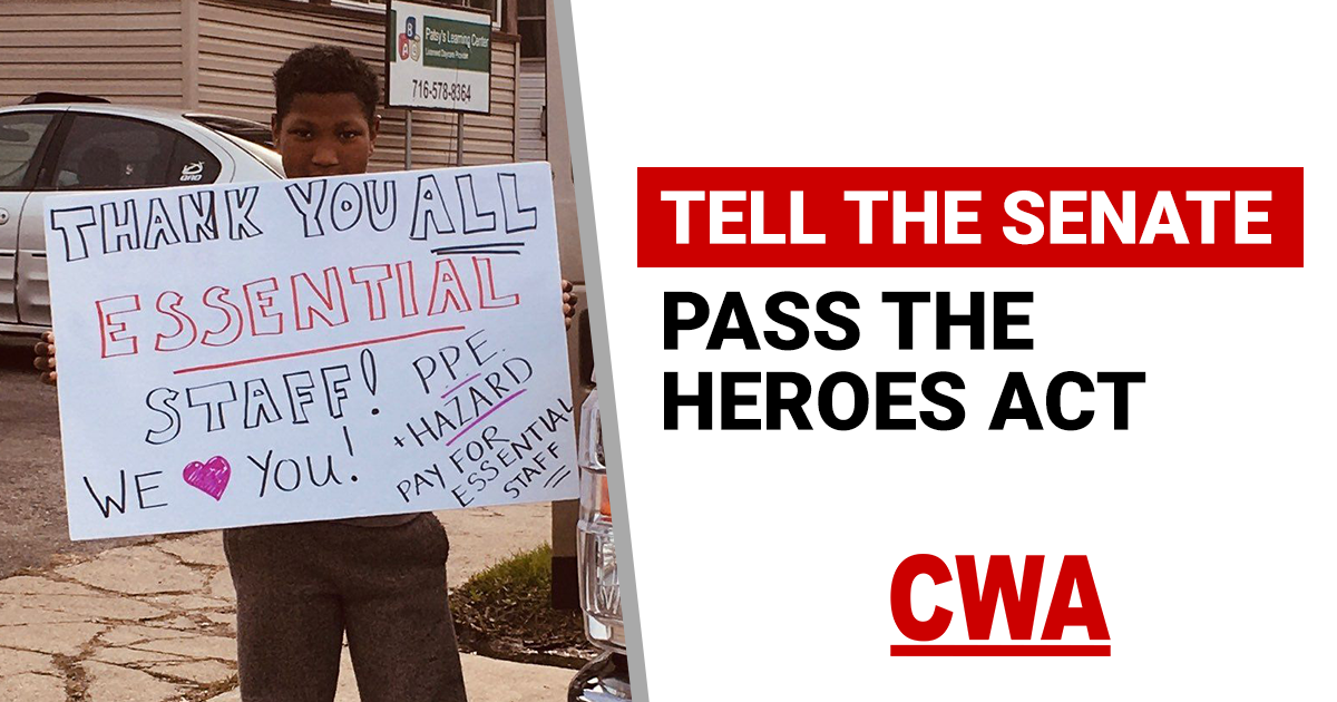 Tell the Senate to Pass the HEROES Act