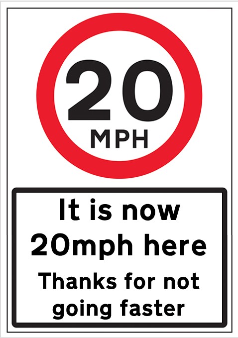 20mph - publicising the new limit - Action Network