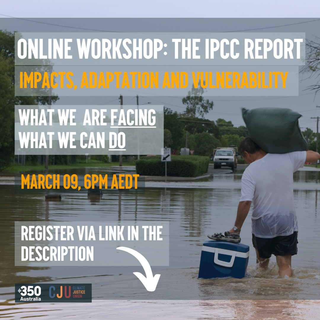 Workshop: the IPCC Report - Impacts, Adaptation and Vulnerability ...