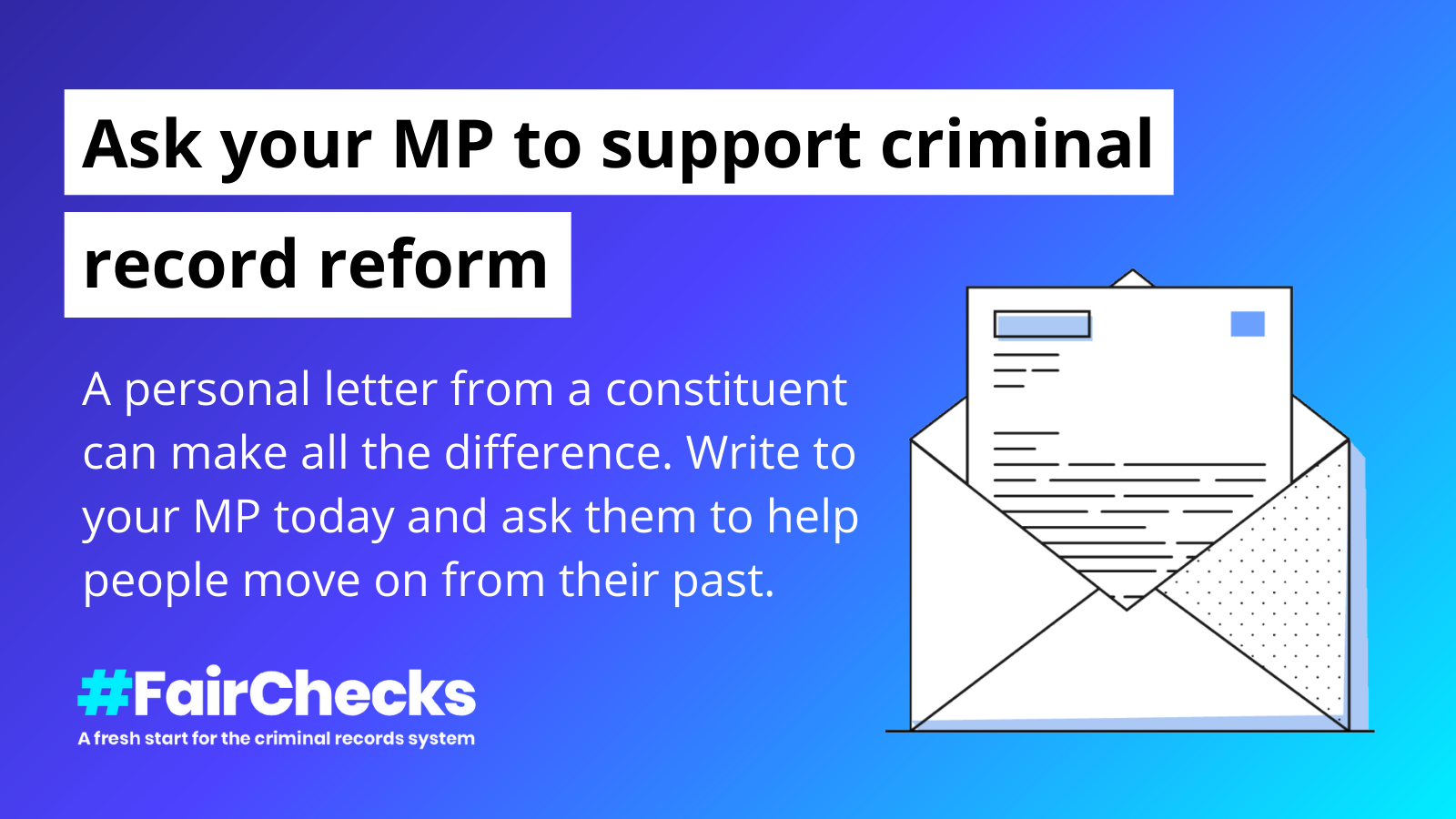 Ask your MP to support criminal record reform
