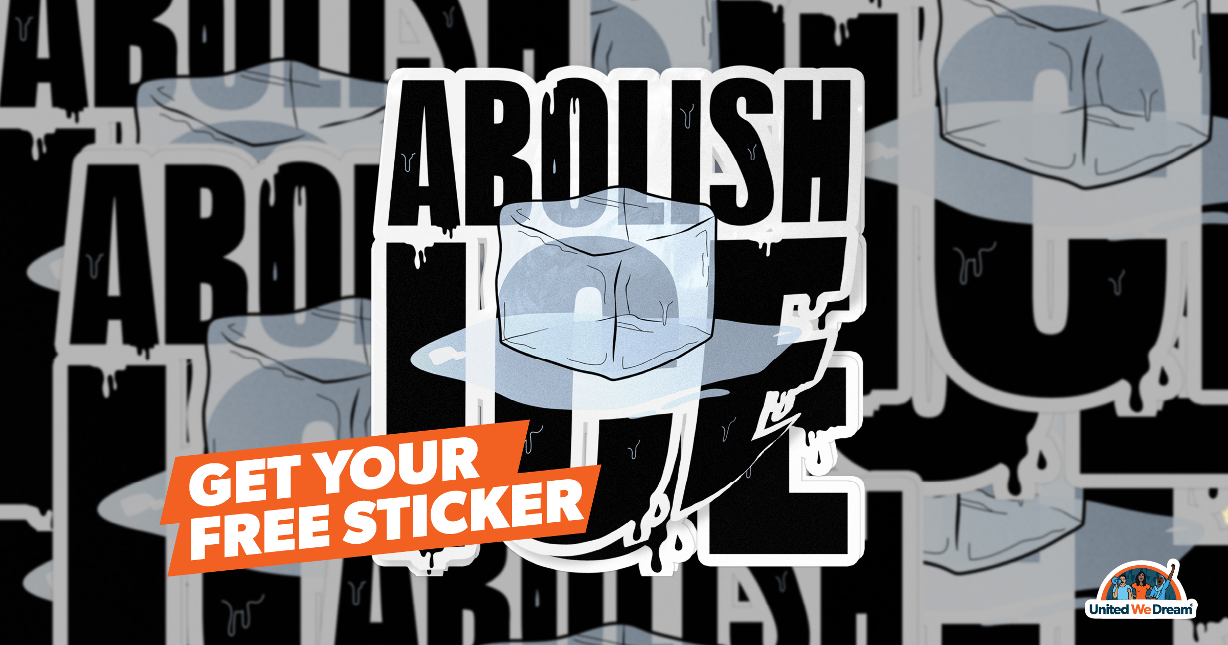 Get a free “Abolish ICE” sticker!