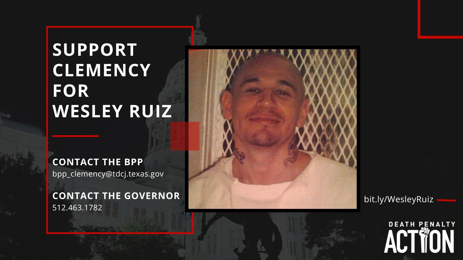 Stop the Execution of Wesley Ruiz in Texas - Action Network