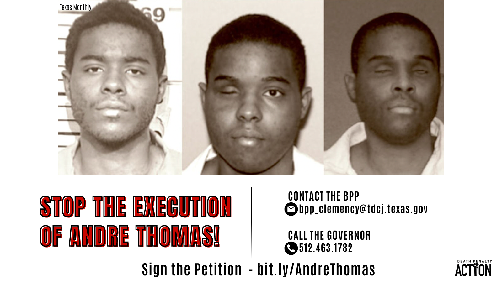 Stop the Execution of Andre Thomas in Texas - Action Network