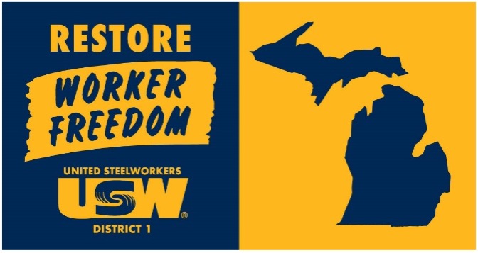 USW District 1 Michigan Lobby Day to Restore Worker Freedom!