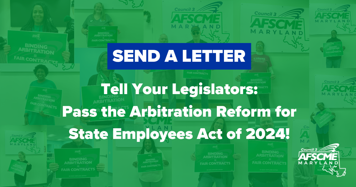 Send a Letter to House Appropriations and Senate Budget & Taxation ...