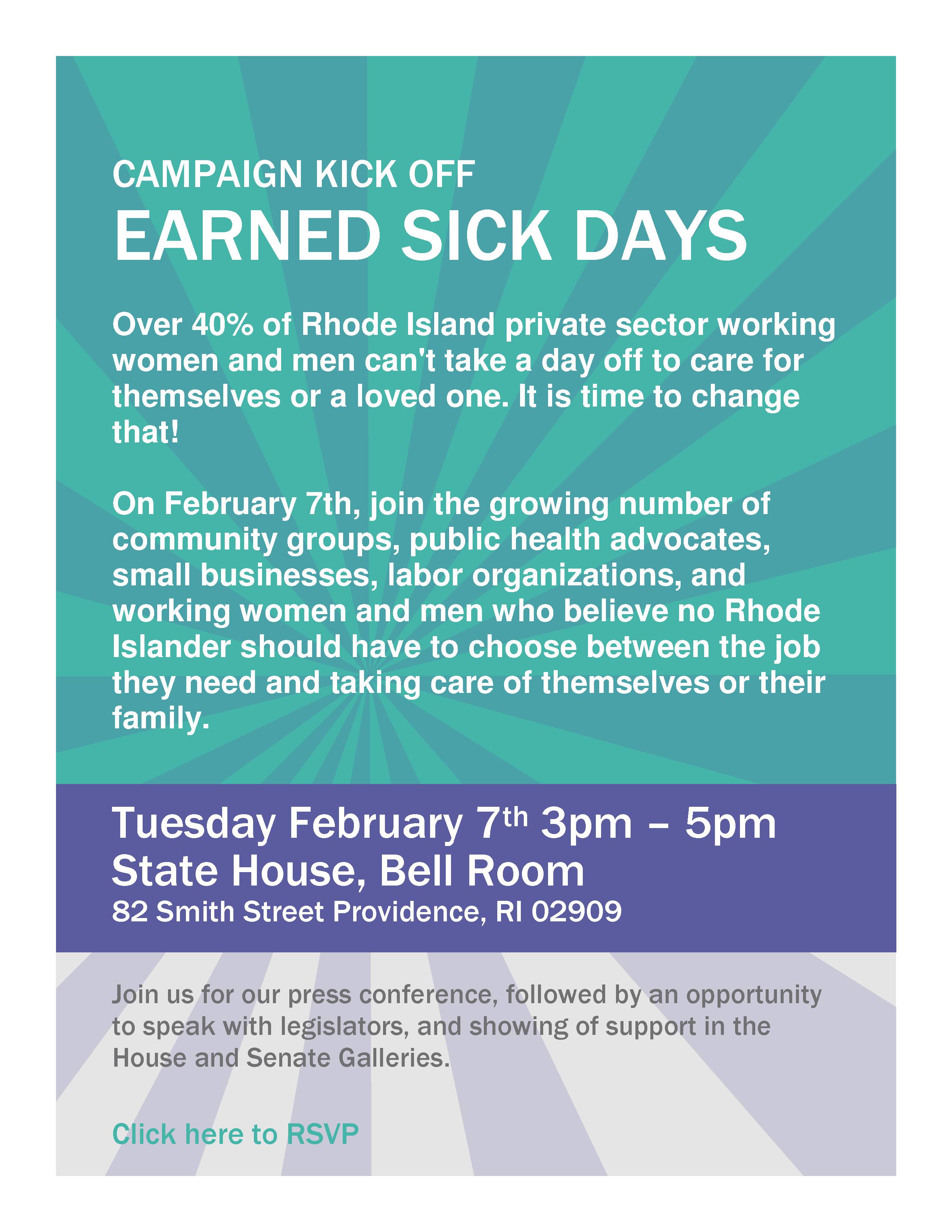 Earned Sick Time Campaign Kick Off Action Network