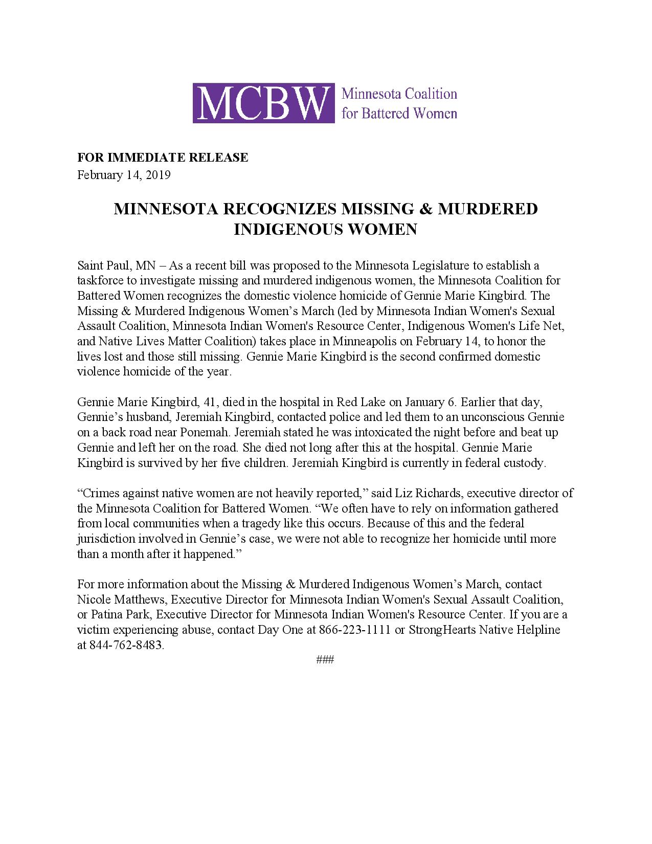 Annual Missing and Murdered Indigenous Women Marches -Valentines Day Feb 14th 2019- Native Lives ...