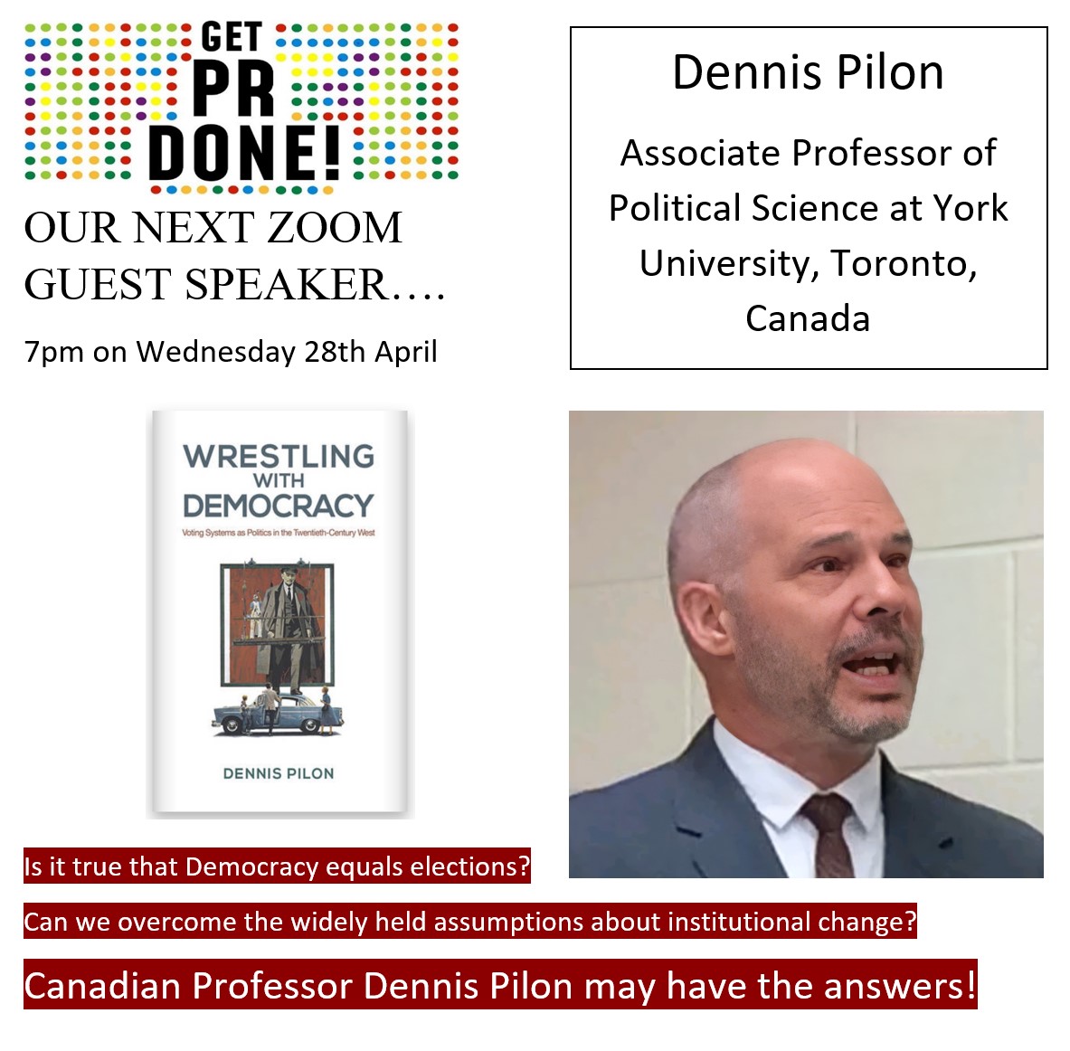 Dennis Pilon speaker zoom event 28 April 2021 - Action Network