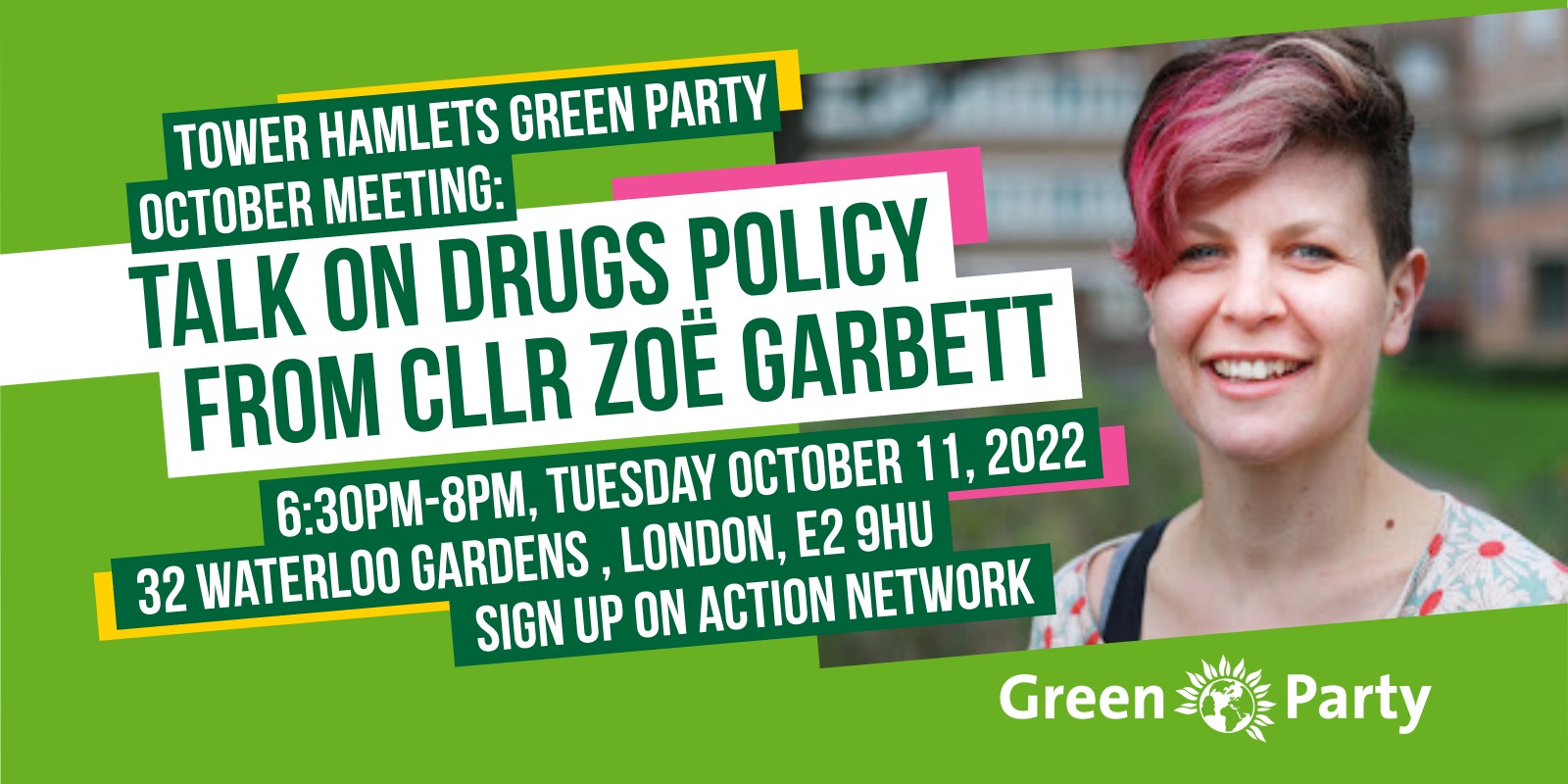 Talk On Drugs Policy From Cllr Zoë Garbett October Members Meeting