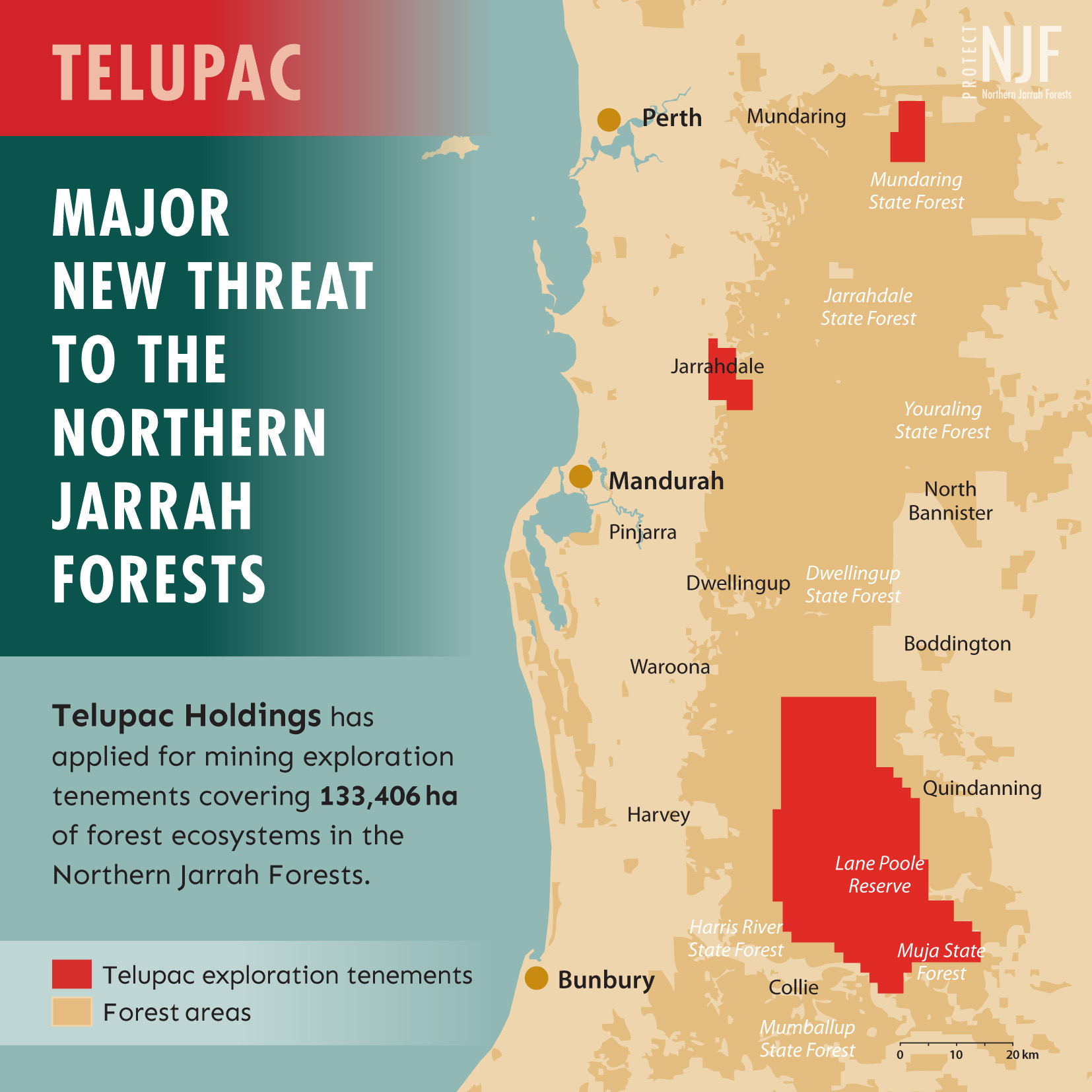 Stop Telupac mining the Northern Jarrah Forests