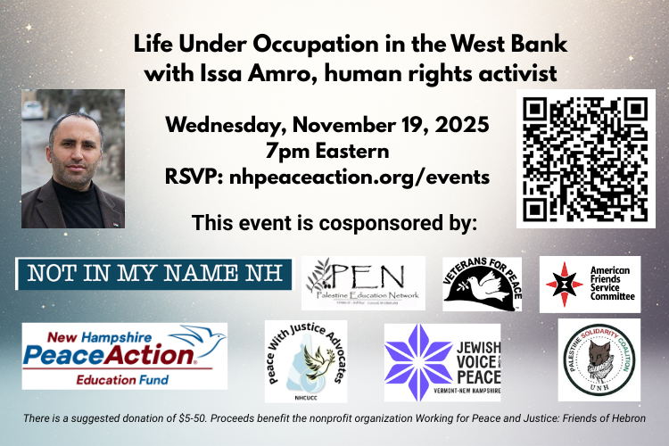 Life Under Occupation in the West Bank - New Hampshire Peace Action